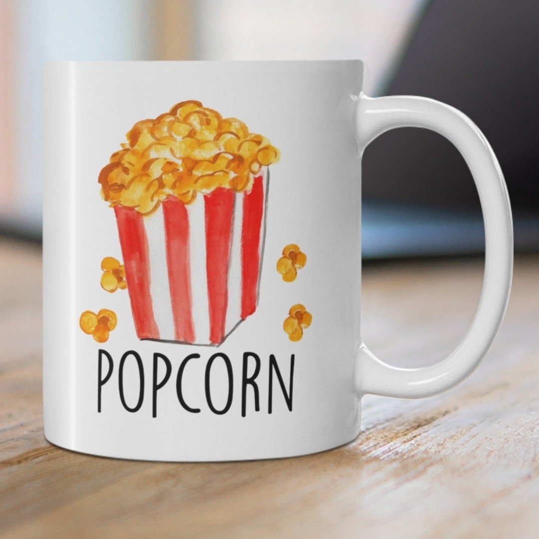 Popcorn Mug Popcorn Lover Gift Movie Theater Mug Movie - Etsy