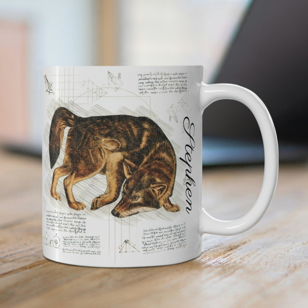 Wolf Coffee Mug Gift for Wolf Lovers Wolf Howling at Moon Birthday Gift ...