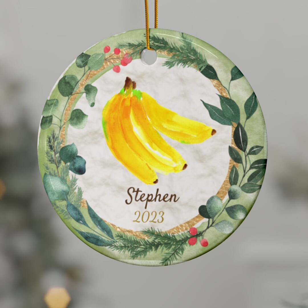 Banana Ornament, Ornament, Banana, Christmas Gift, Banana Gift, Banana ...