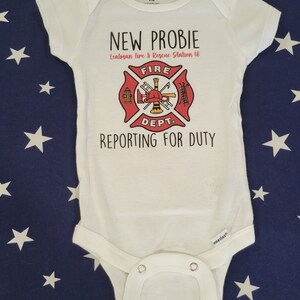 Firefighter Baby Onesie®, Fire Department Onesie®, Fire Fighter Baby ...