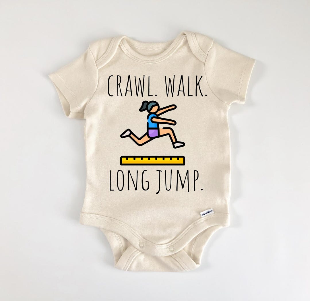 Long Jump Onesie®, Long Jump Baby Gift, Track and Field Onesie®, Track ...