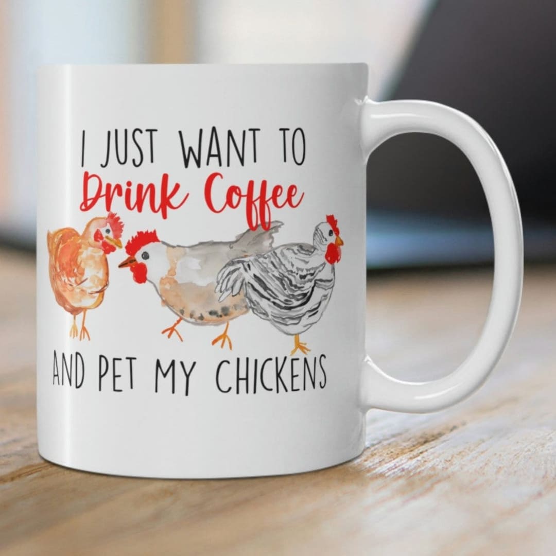 Chicken Mug, Chicken Gift, Cute Chicken Gift, Chicken Lover Gift, Funny ...
