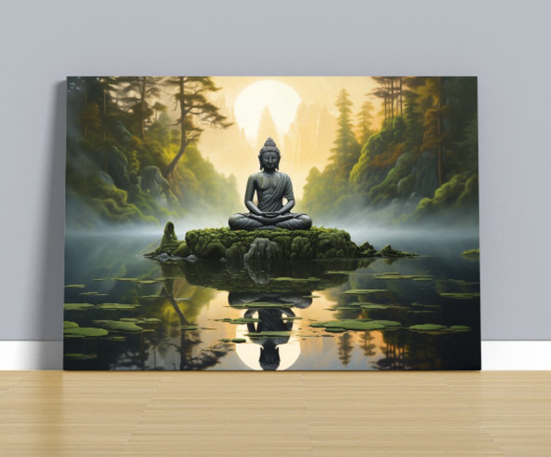 Budha on Whater Feng Shui Canvas, Zen Wall Art, Tree of Life, Best Zen ...