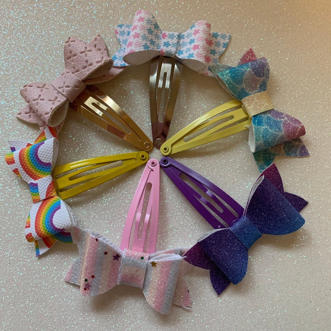 Small Handmade Baby Bows 1 Inch Pair - Etsy UK