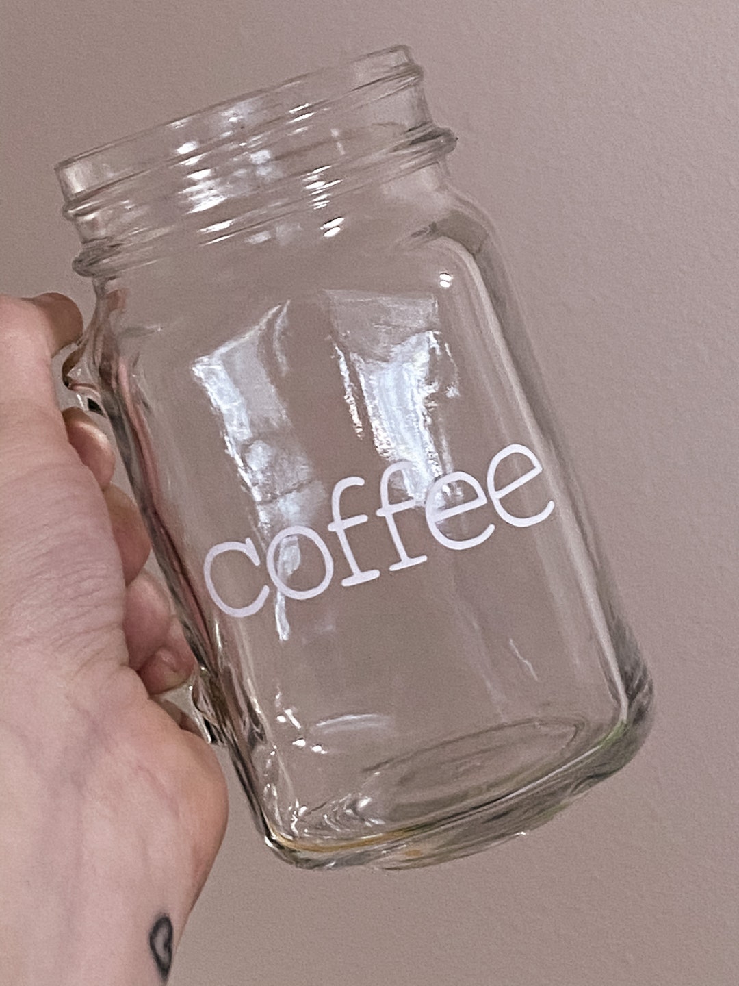 Coffee Country Style Mug Mason Jar Mug Coffee Mug Glass - Etsy
