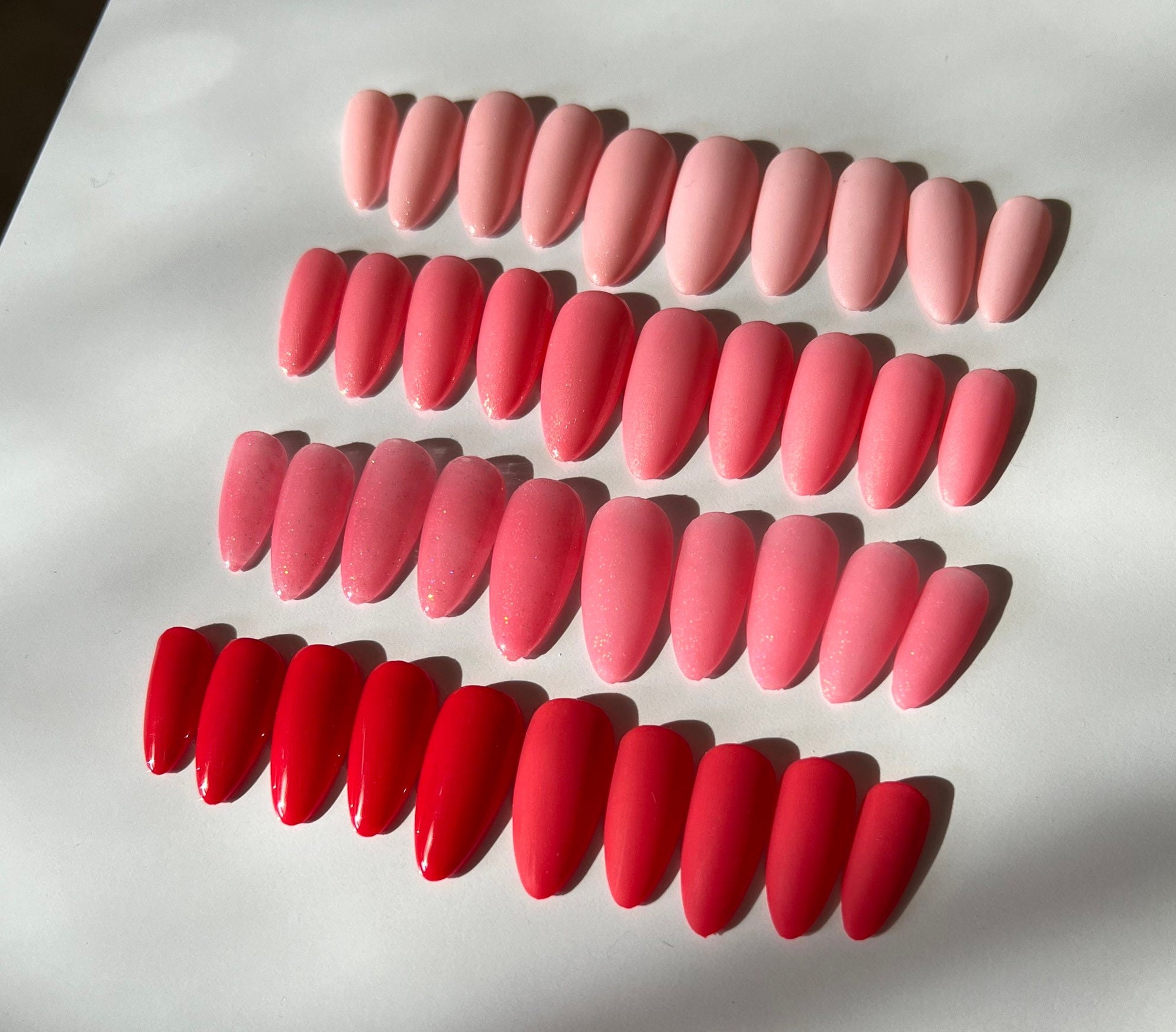 Cute Pink Power Nail Set Bundle and Save Solid Color - Etsy