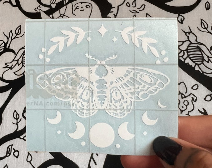 Moth Vinyl Decal | Mystic Vinyl Decal | Waterproof Sticker - Etsy