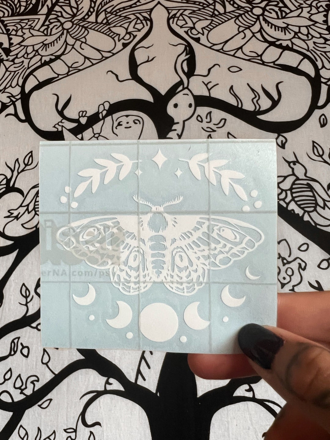 Moth Vinyl Decal | Mystic Vinyl Decal | Waterproof Sticker - Etsy