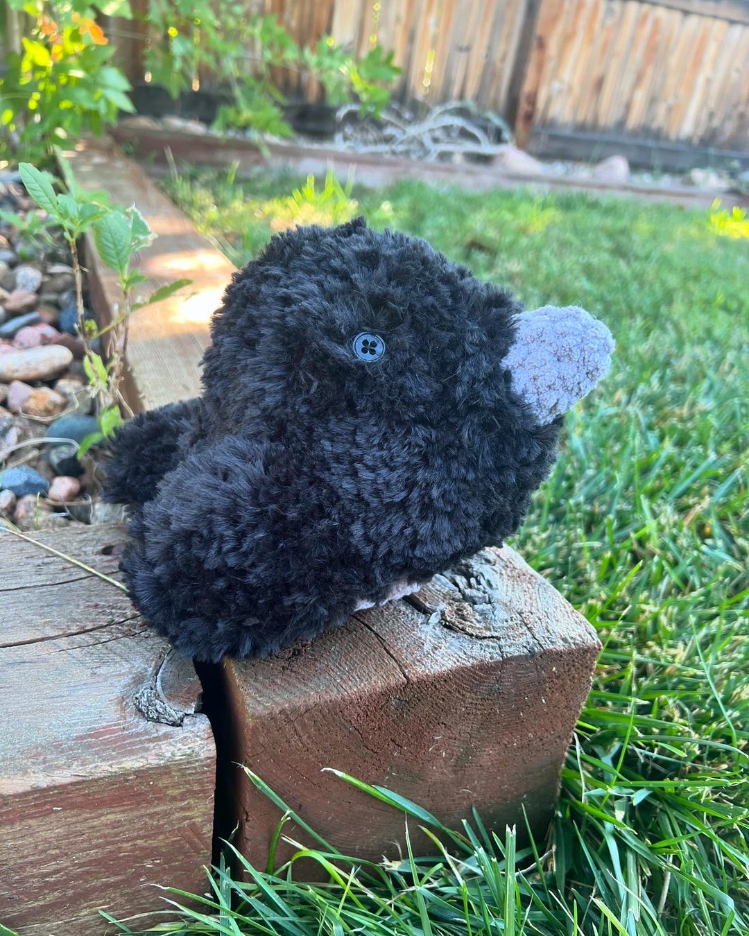 Crochet Crow | Crochet Furry Crow | Furry Crochet Animal - Etsy