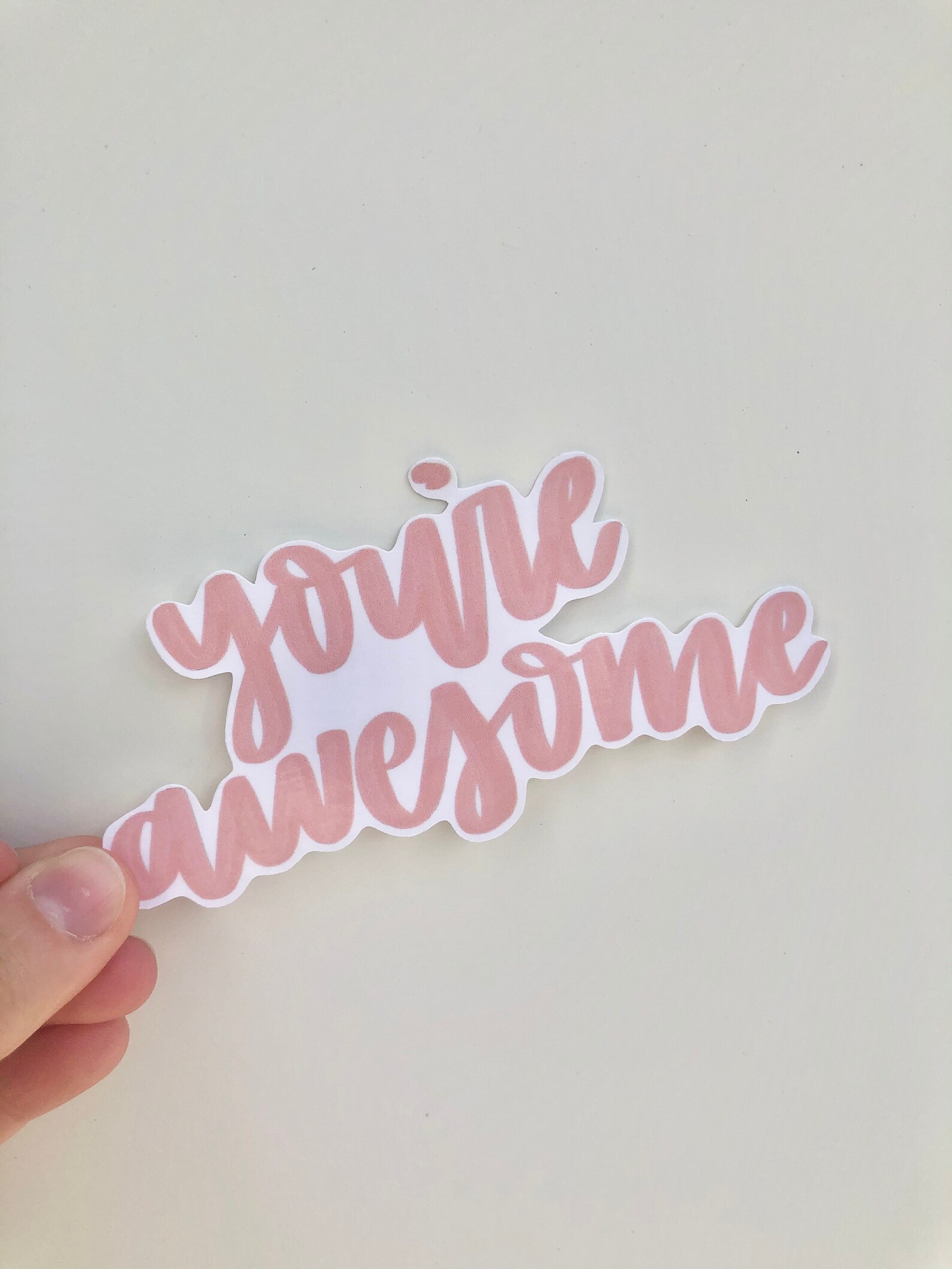 You're Awesome Sticker Light Pink Sticker Positivity Sticker ...