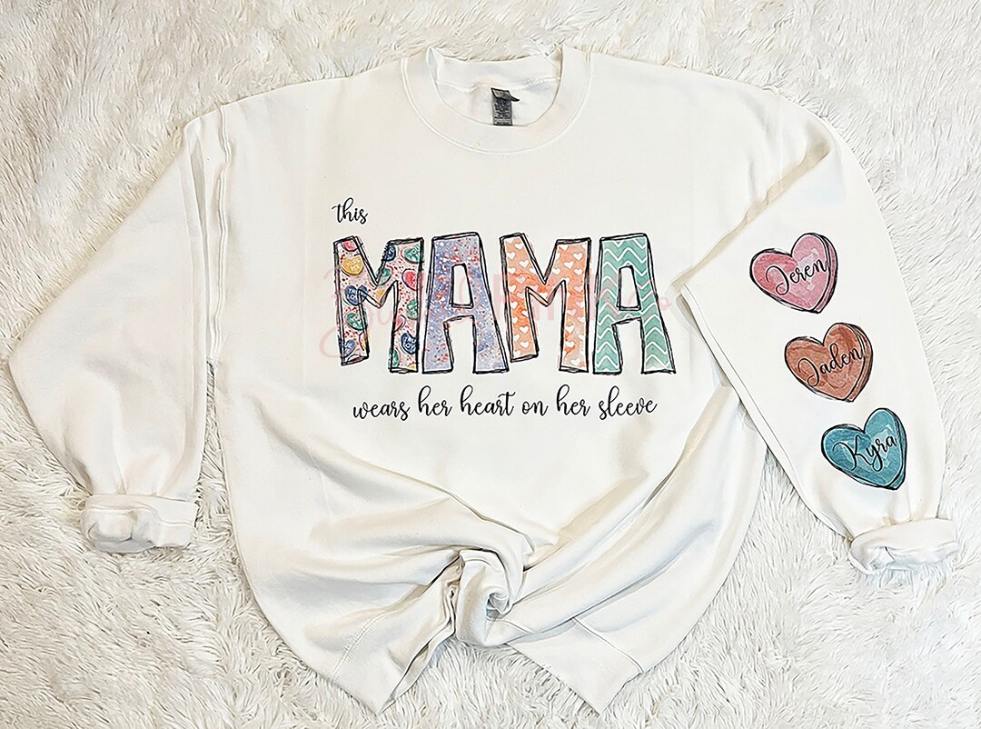 Personalized Valentine's Day Mama Sweater Sweatshirt, Valentines Day ...