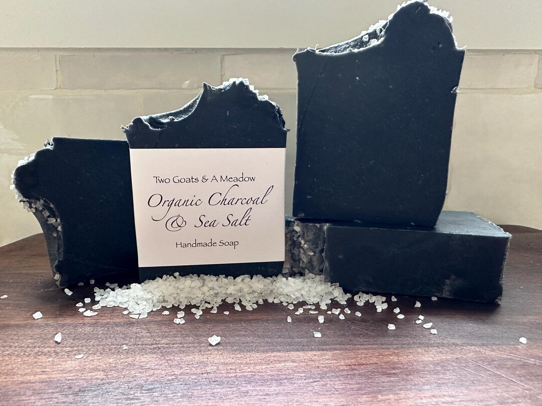 Organic Handmade Charcoal and Sea Salt Face and Body Bar - Etsy