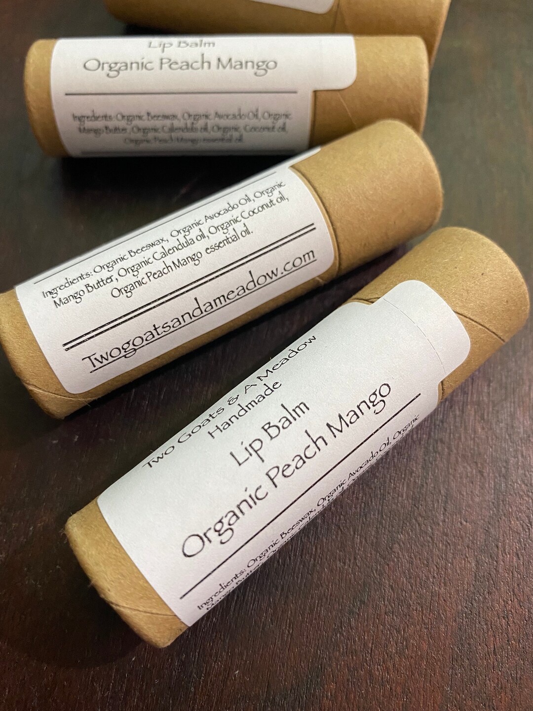 Organic Peach Mango Lip Balm Chapstick All Natural Eco Friendly - Etsy