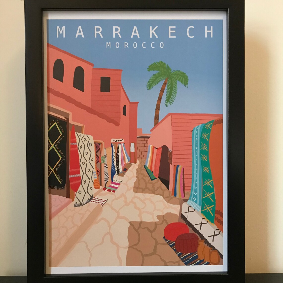 Marrakech Morocco Destination Print Travel Print Postcard - Etsy Norway