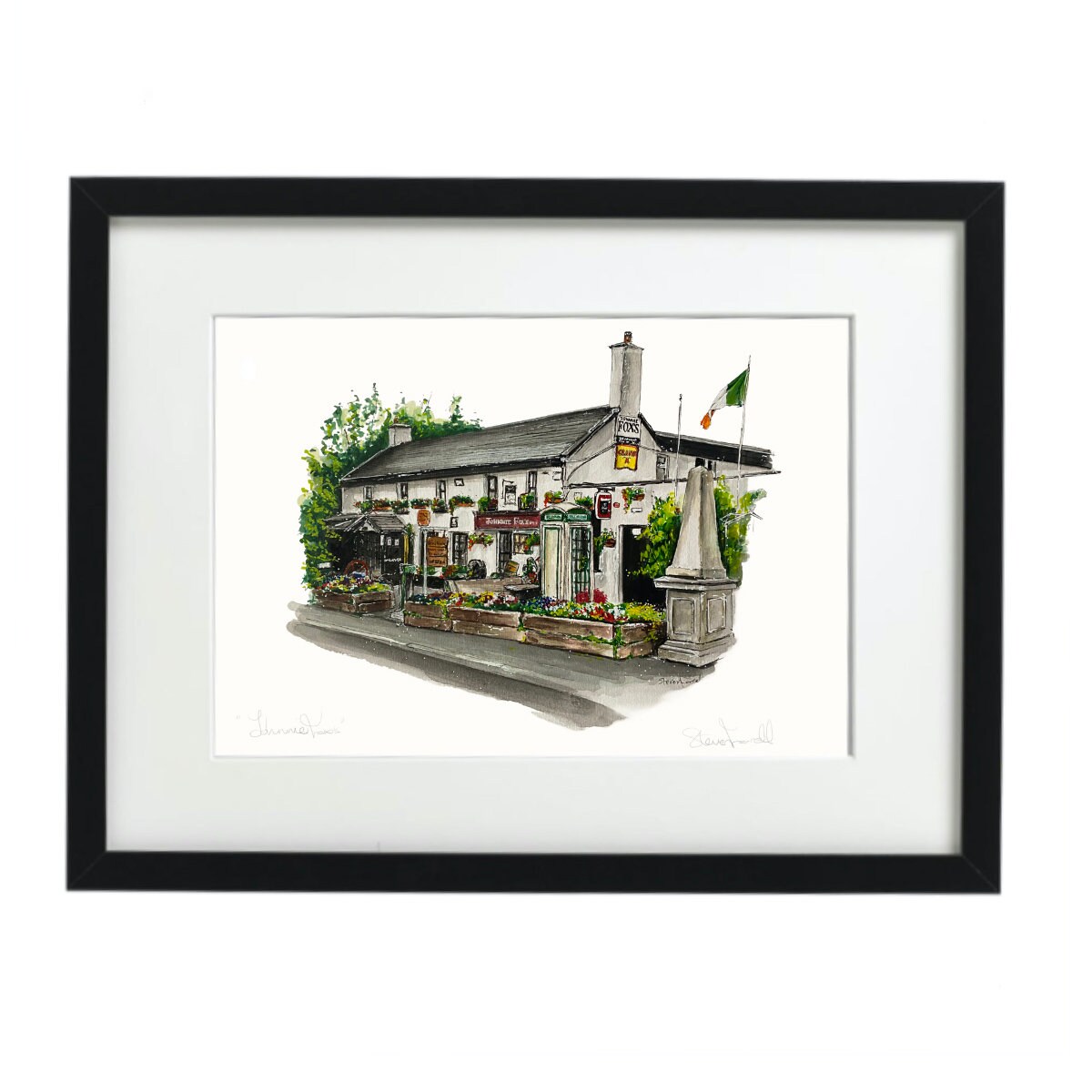 Johnnie Fox's, Famous Irish Pub Dublin, Framed Illustration, Gift Idea ...