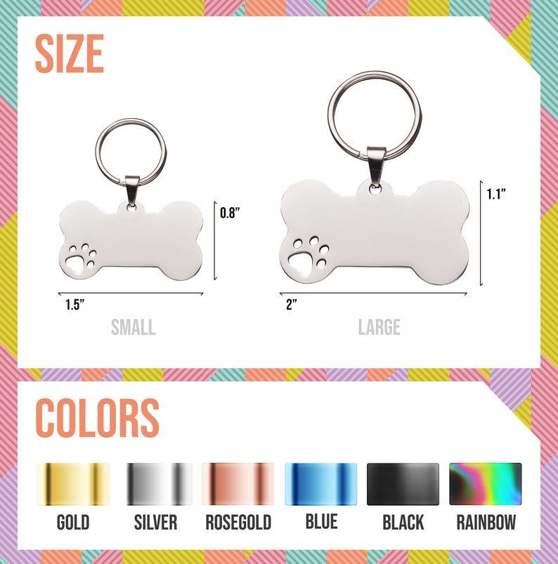 Custom Dog Tag Personalized Dog ID Name Tag Engraved Pet - Etsy