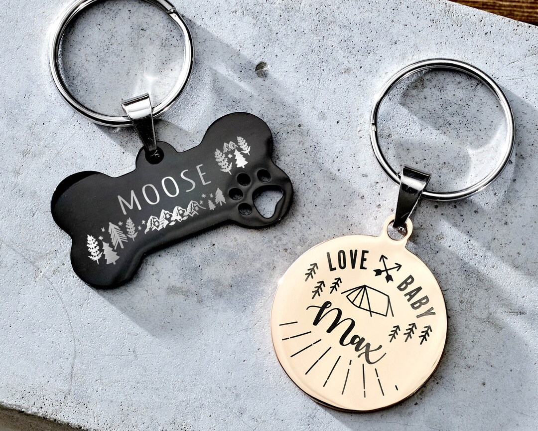 Boy Dog Tag | Personalized Dog ID Name Tag | Engraved Pet Name Tag With ...