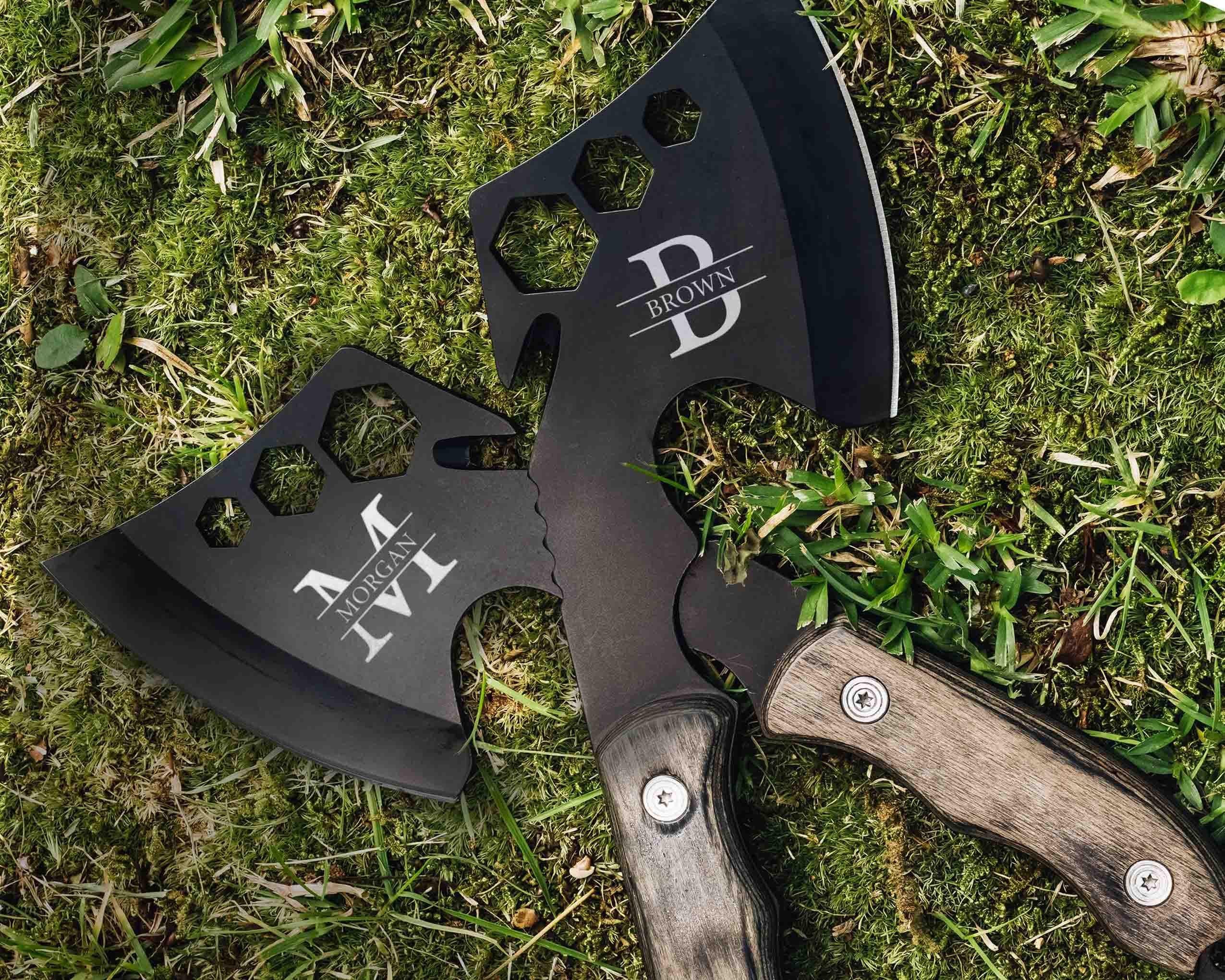 Set of 10 Throwing Axe Personalized Groomsmen Gifts Bearded Axe ...