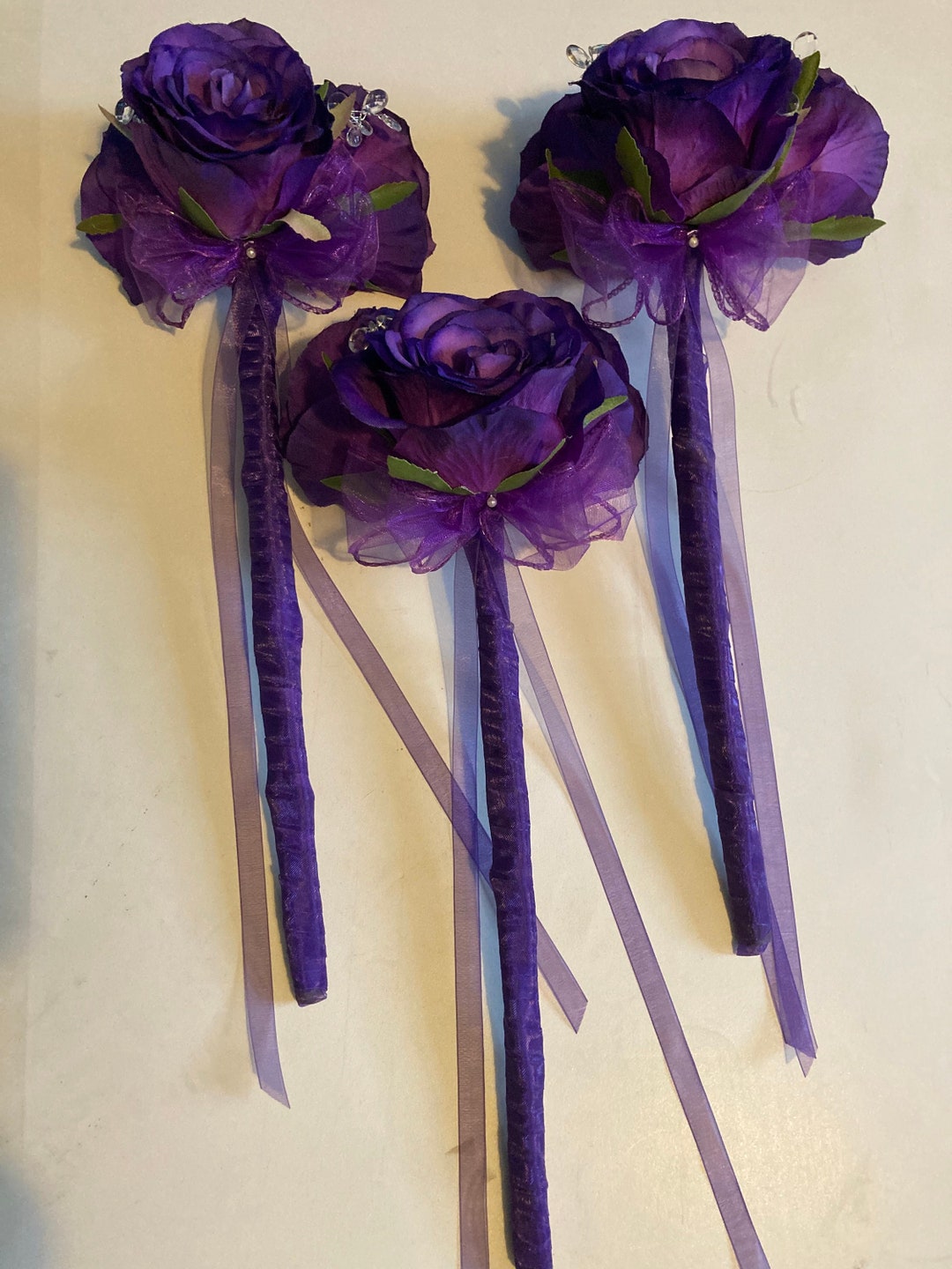 3 Purple/violet Large Wedding Wands - Etsy