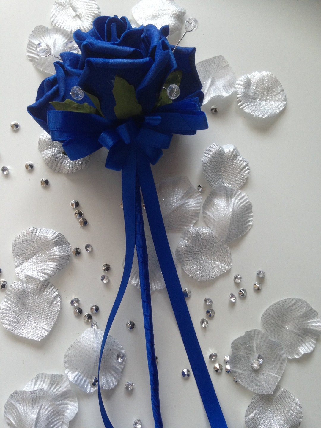 Flower Girl Royal Blue Wand - Etsy