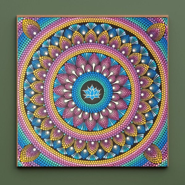 Dot Mandala Canvas - Etsy