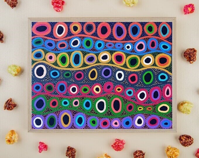New Aboriginal Painting Serpent Hand Painted on Stretched Canvas COA - Etsy