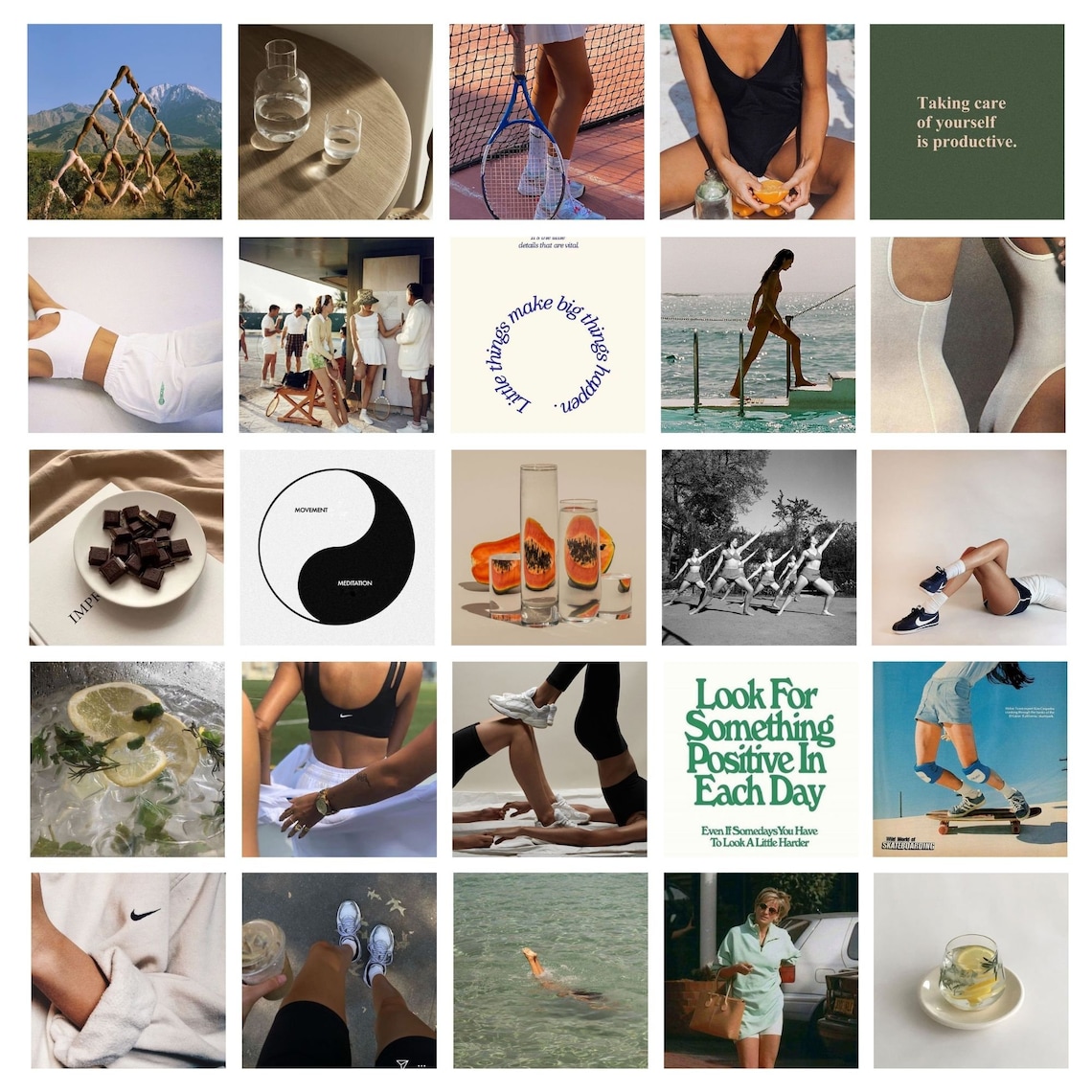 Health & Wellness Wall Collage Kit (super Fresh and Vibey!) - Etsy UK