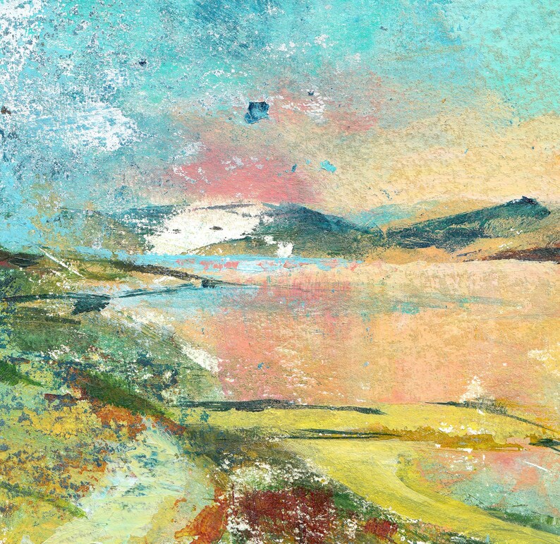 Spanish Landscape Painting Art Print Contemporary Landscape | Etsy