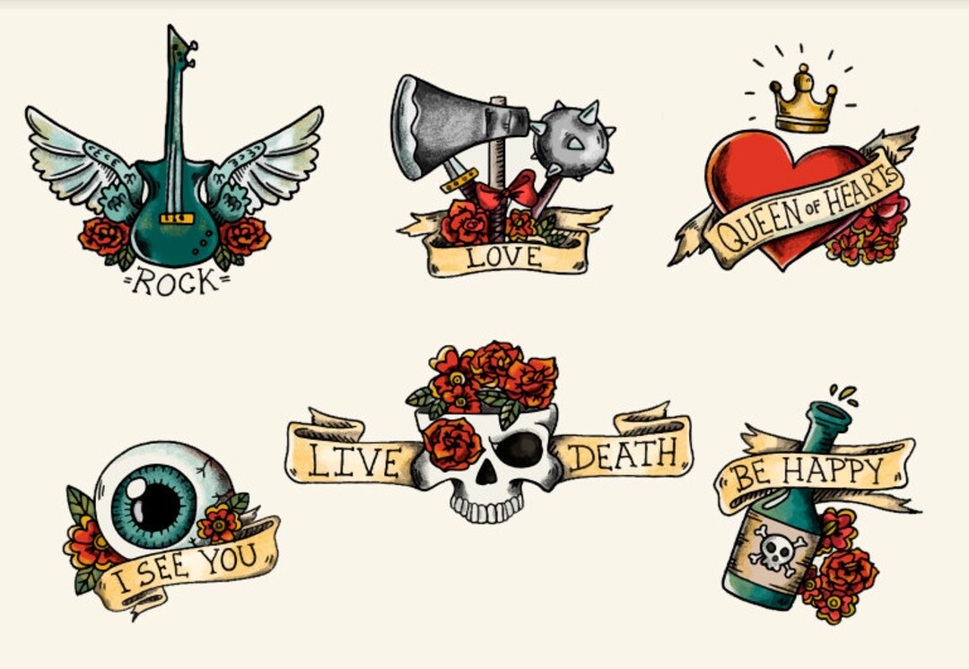 Vintage Tattoo Designs - Etsy
