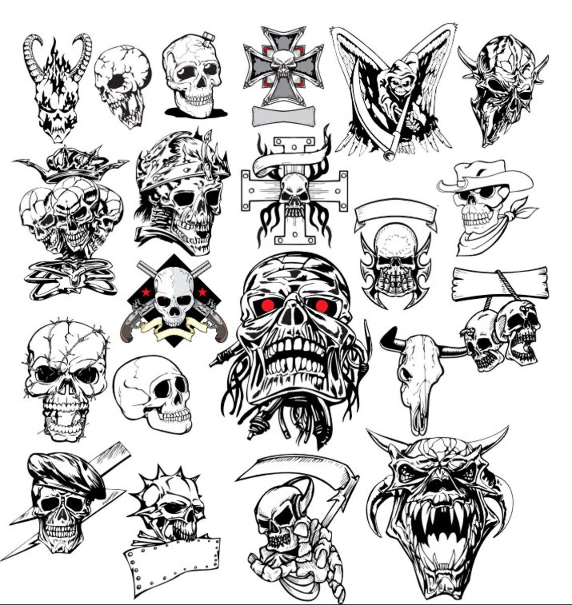 Skull Collection *bundle* DIGITAL FILES ONLY - Etsy