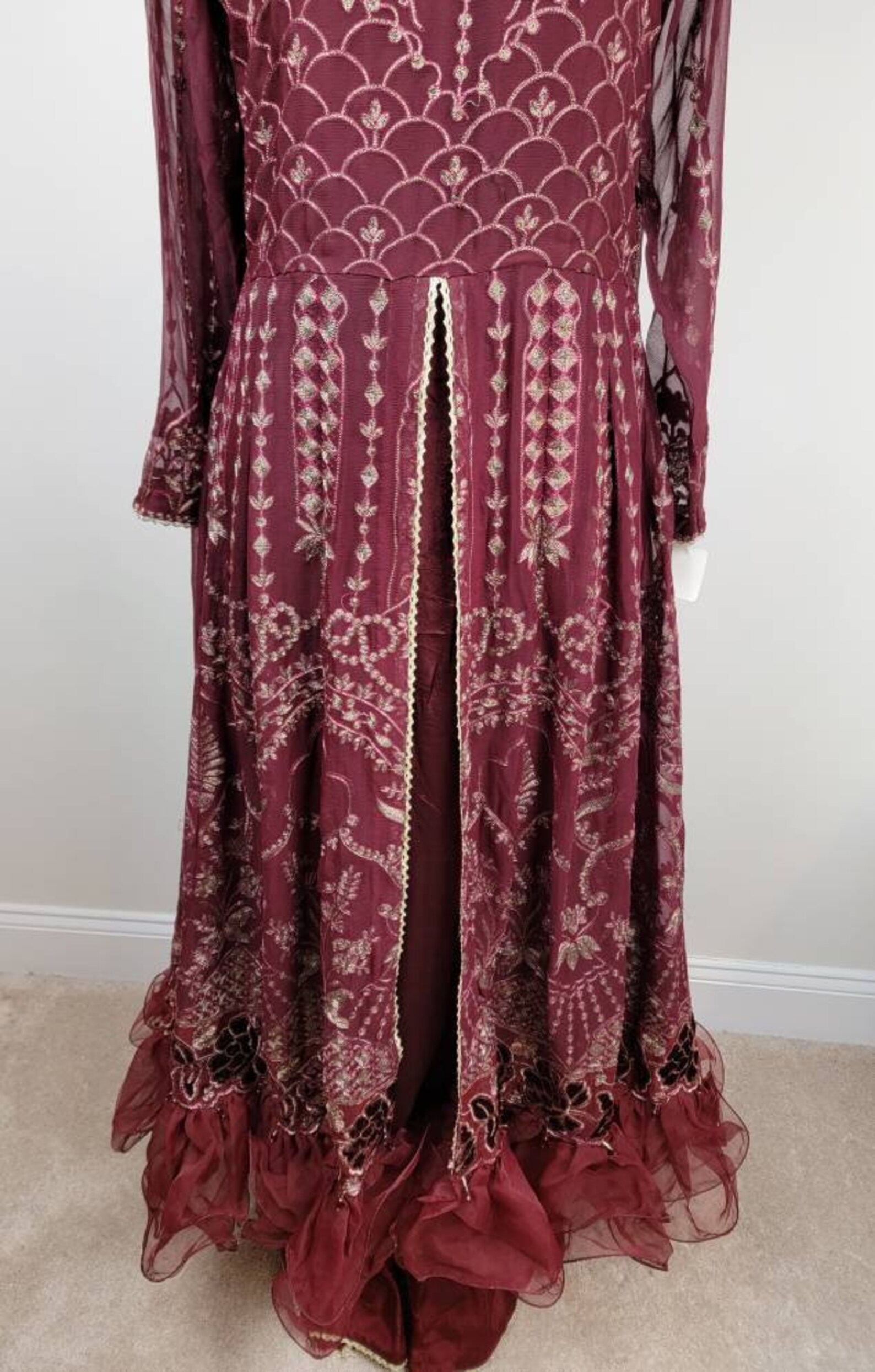 Maroon Frock.size Xsmall Available. Please Follow Chart for Proper ...