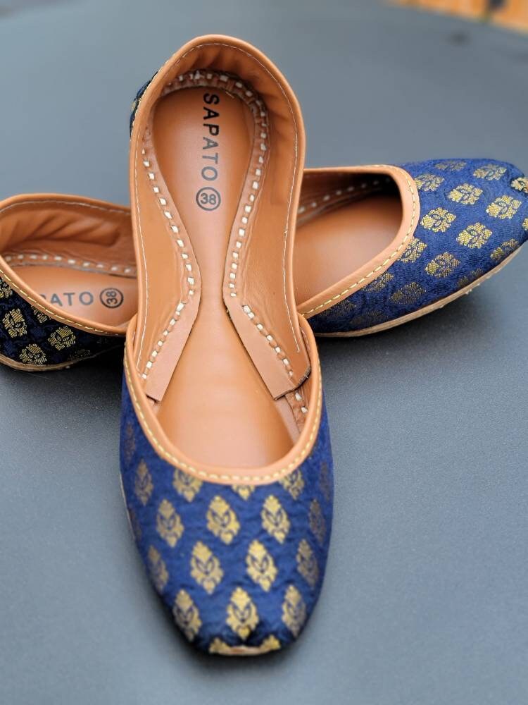 Navy Blue Banarsi Khussa. Pakistani Ready to Wear. - Etsy