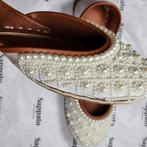 White Pearl Khussa. - Etsy