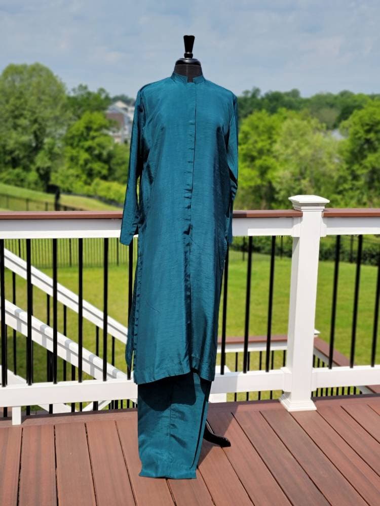 Silk Shirt With Trouser in Zinc Color. Please Follow Chart for Exact ...