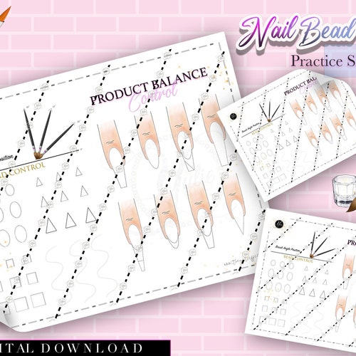 Nail Practice Sheet - Etsy