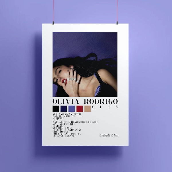 Guts Olivia Rodrigo Poster - Etsy