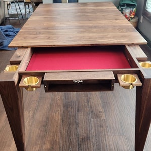 Custom Walnut Gaming Table / Dungeons and Dragons Gaming Table With ...