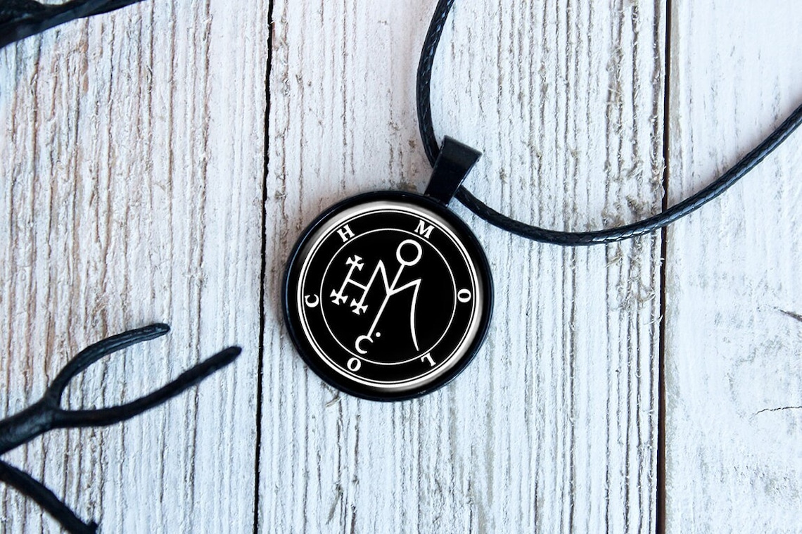 Moloch Necklace Moloch Sigil Pendant Pagan Gifts Occult | Etsy