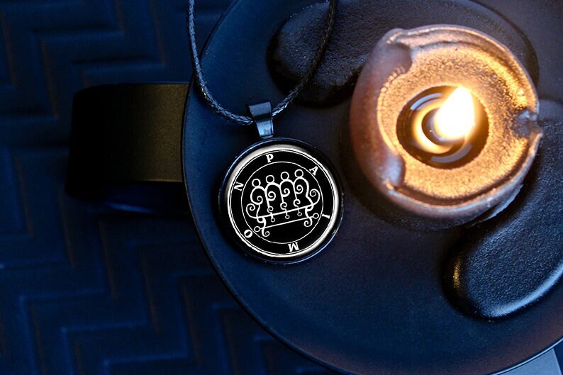 King Paimon Necklace Goetia Demon Paimon Sigil Pendant Devil - Etsy