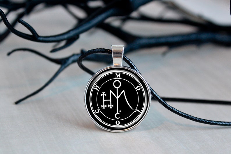 Moloch Necklace Moloch Sigil Pendant Pagan Gifts Occult | Etsy