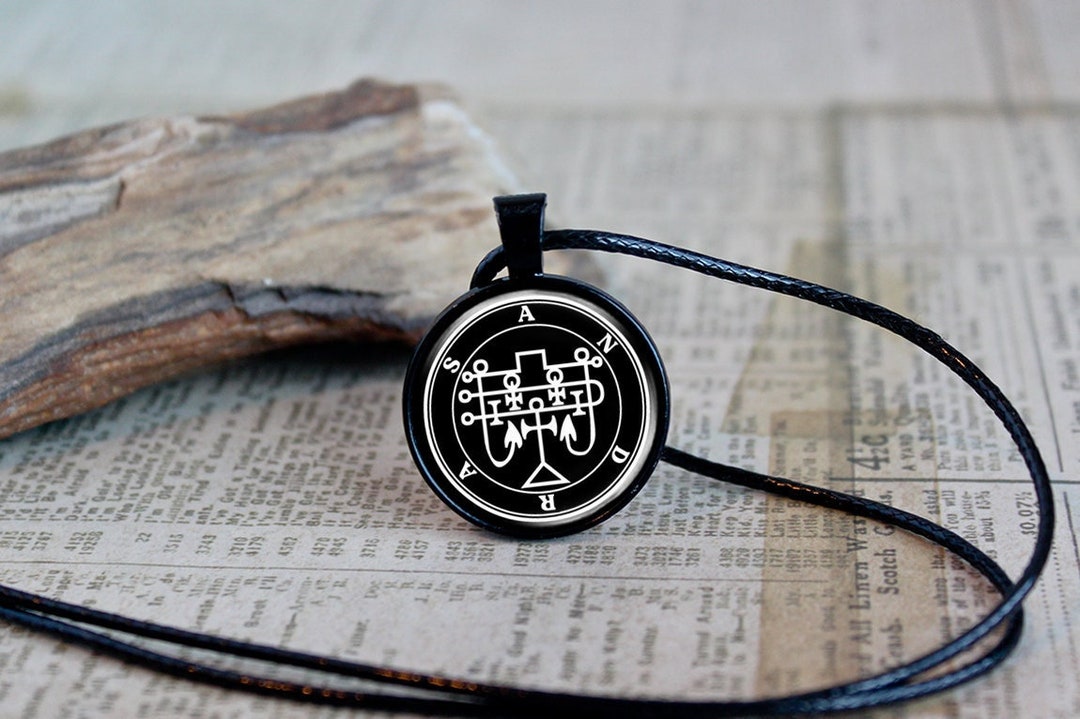 Andras Sigil Necklace Left Hand Path Pagan Black Witch, Dark Witchcraft ...