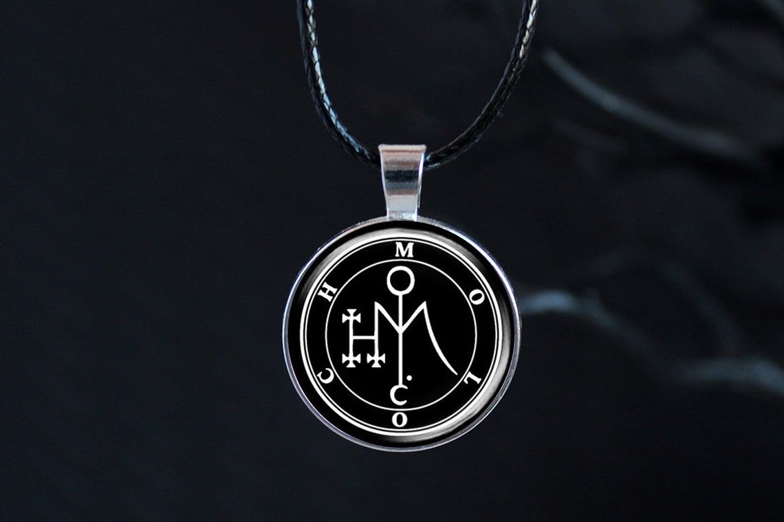 Moloch Necklace Moloch Sigil Pendant Pagan Gifts Occult - Etsy