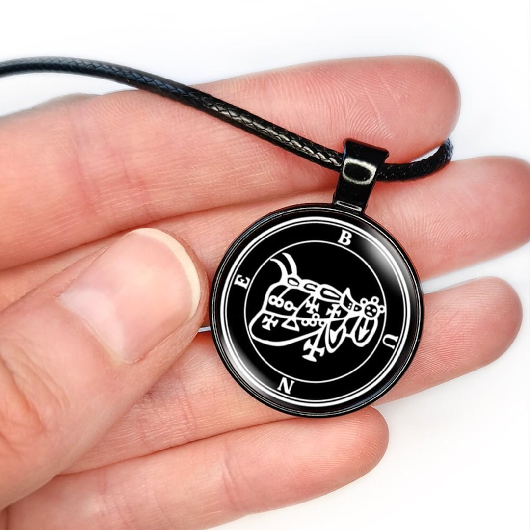 Demon Bune Sigil Talisman, Occult Magic Pendant for Wealth Prosperity, Goetia Alchemy Witchcraft ...