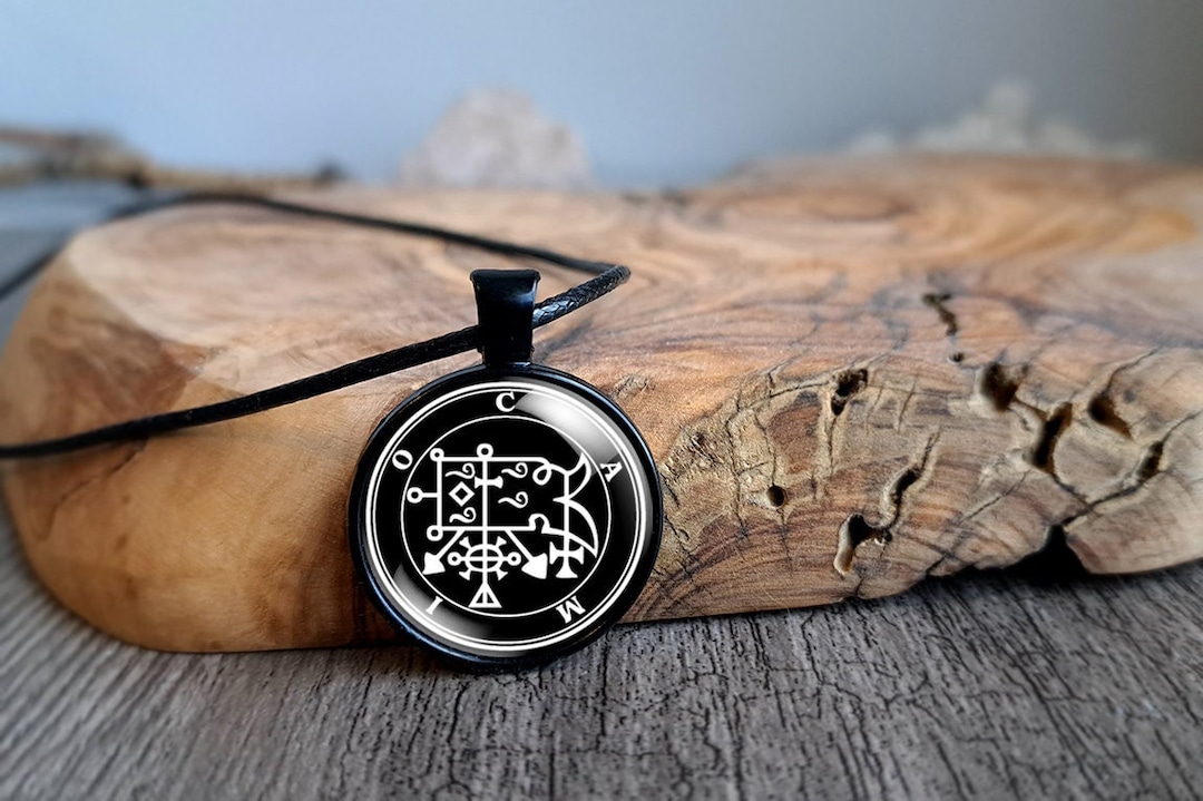 Camio Sigil Necklace, Ars Goetia Demons Jewelry, Caim Demon Seal ...