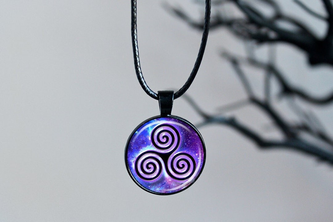 Triskelion Necklace, Celtic Jewelry With Triple Spiral Symbol, Triskele ...