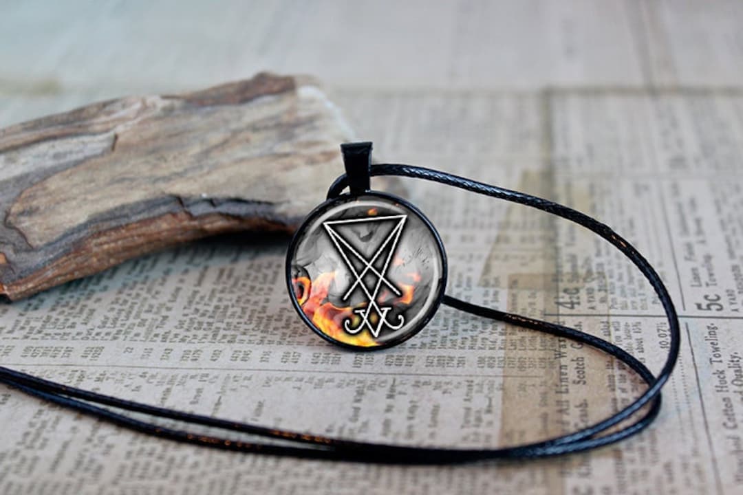 Lucifer Sigil Necklace, Occult Jewelry With Baphomet Symbol, Satanic ...