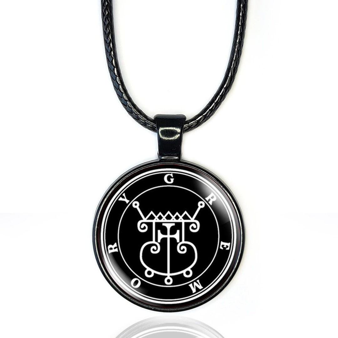 Gremory Sigil Necklace, Pagan Jewelry Ars Goetia Seals, Esoteric Black ...