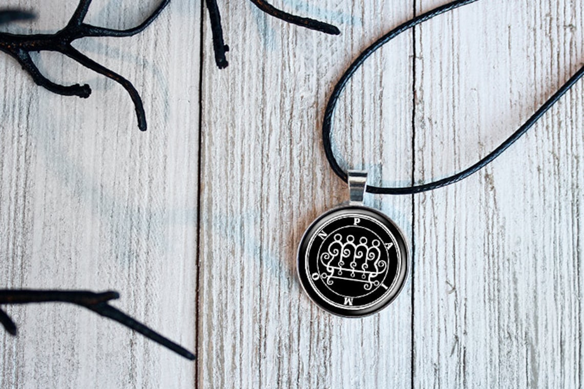 King Paimon Necklace Goetia Demon Paimon Sigil Pendant Devil - Etsy