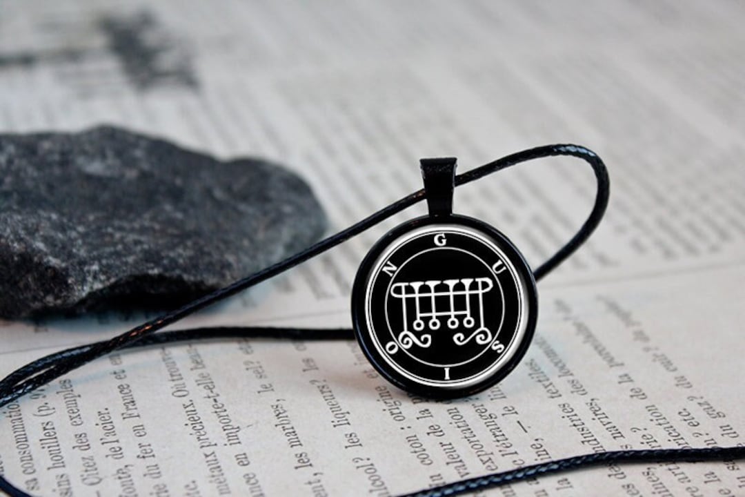 Gusion Sigil Necklace, Occult Jewelry Goetia Symbol, Satanic Pendant ...