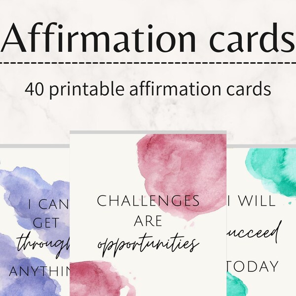 Affirmation Cards - Etsy